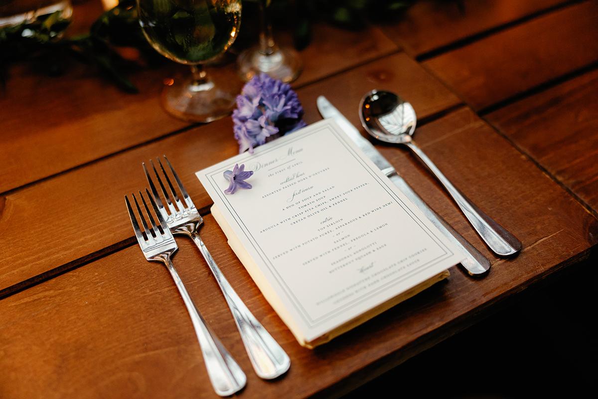 Real Wedding: Catering Menu | Willowdale Estate